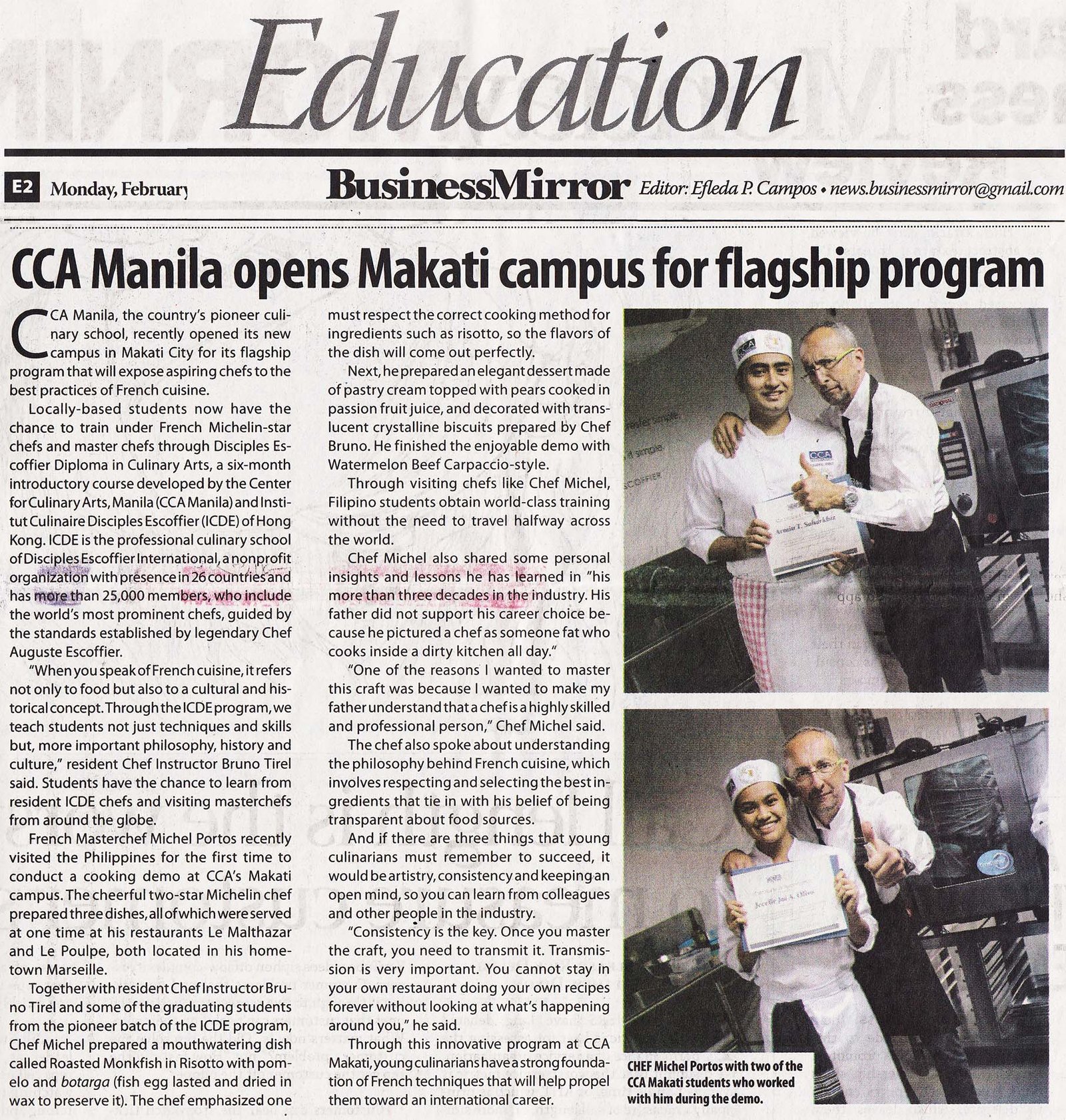 CCA Manila opens Makati campus for flagship program - Institut ...